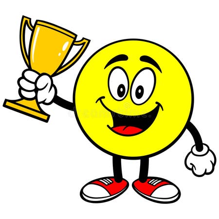 Emoticon with Trophy stock vector. Illustration of emoticon - 53889508