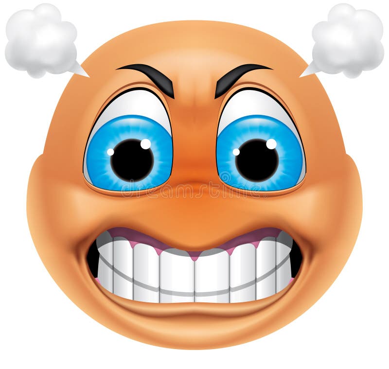 Emoticon wütend stock abbildung. Illustration von verärgert - 37935277