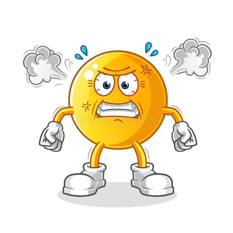 Emoticon Very Angry Mascot. Cartoon Vector Stock Vector - Illustration ...