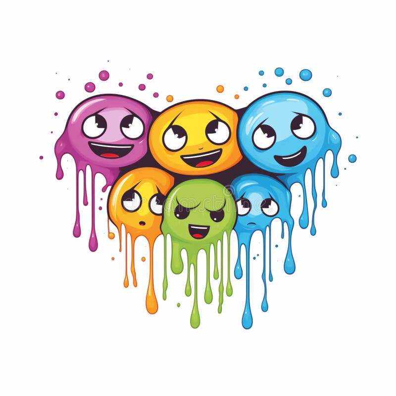 Emoticon White Background Vector T-shirt Design Stock Illustration ...