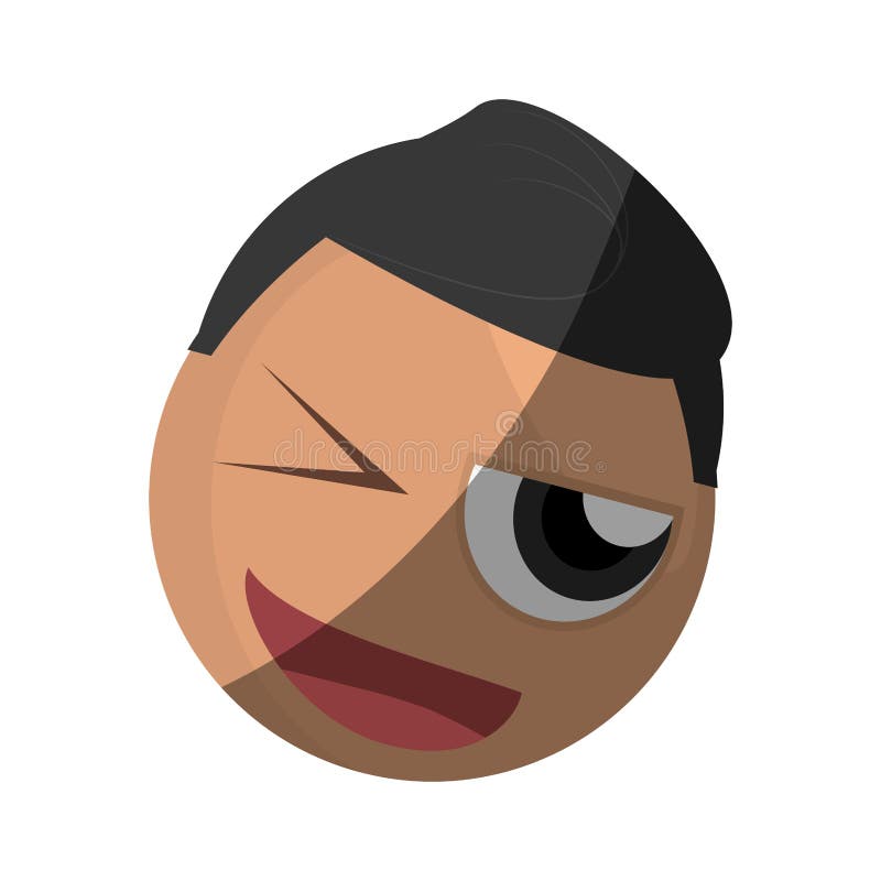 Emoji Wink Expression Image Stock Illustration - Illustration of ...