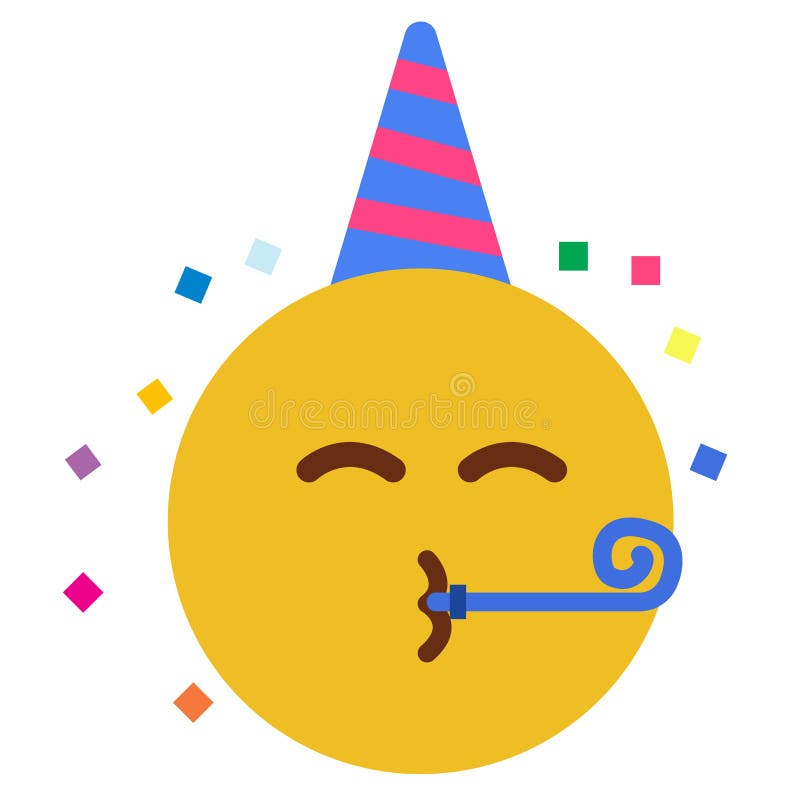 Emoticono De Celebración De Cumpleaños Emoji Feliz Cara De Cumpleaños