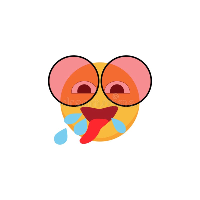 Emoticono Sonriente Con Gafas Rosas Que Le Sacan La Lengua. Icono ... Emoticono Sonriente Con Gafas Rosas Que Le Sacan La Lengua. Icono ...