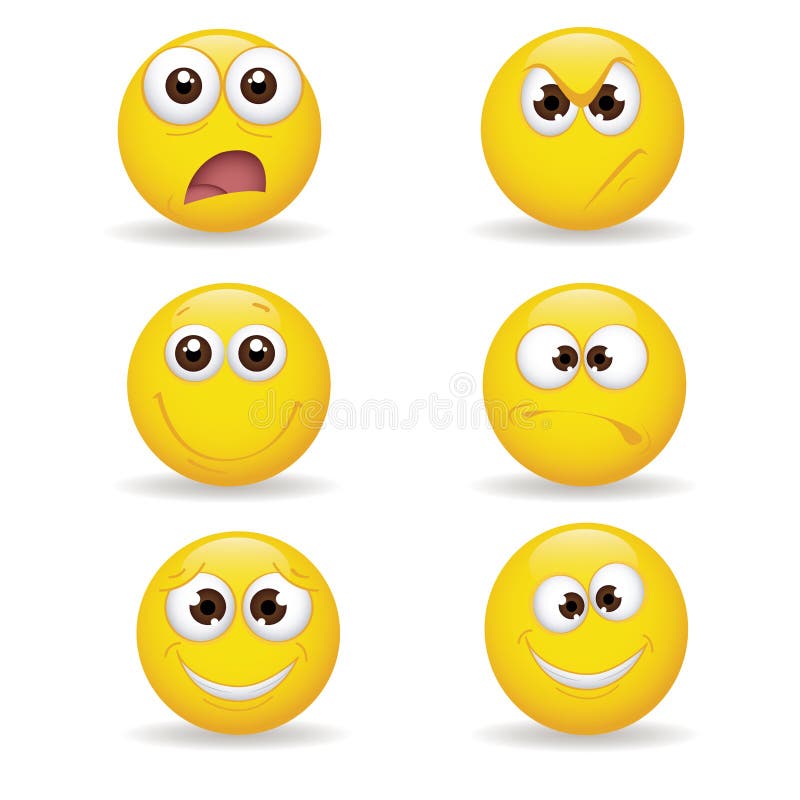 Gefühle smilies vektor abbildung. Illustration von nett - 40967931