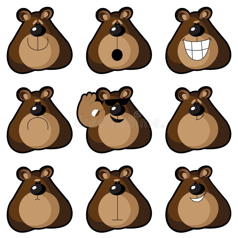 Emoticons bears stock vector. Illustration of laughing - 41077254