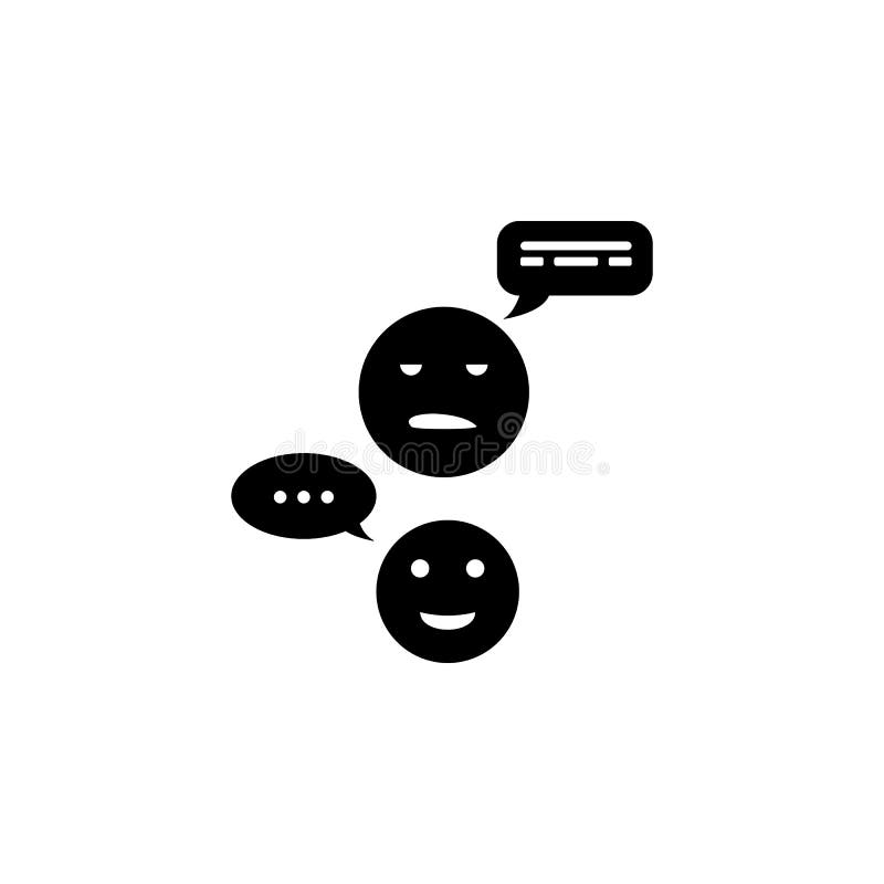 Emoticons with a Bubble of Communication Icon. Stock Illustration ...