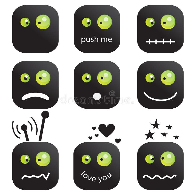 Emoticons buttons stock vector. Illustration of button - 16970060
