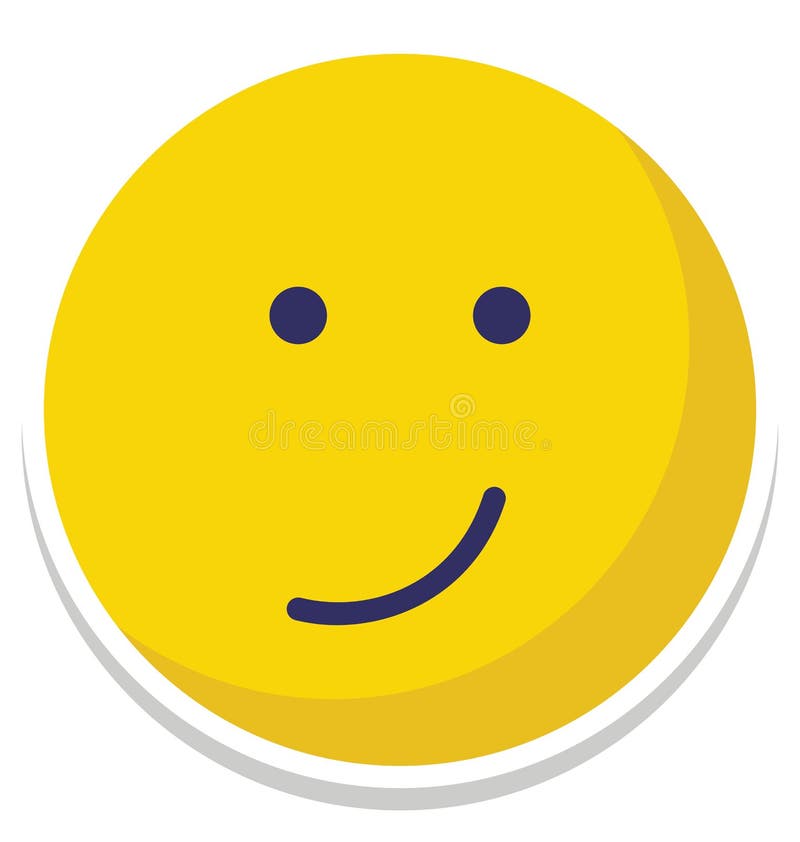 Emoticons, Happy Smiley Vector Isolated Icon Which Can Easily Modify or ...
