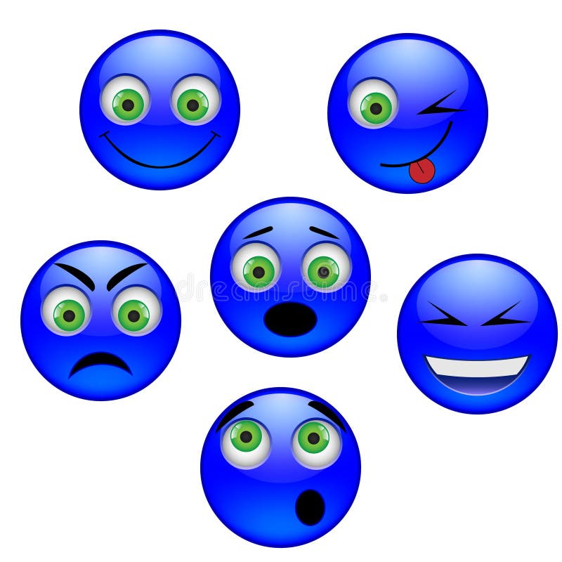 Emoticons stock vector. Illustration of emoticon, cheerful - 77083036