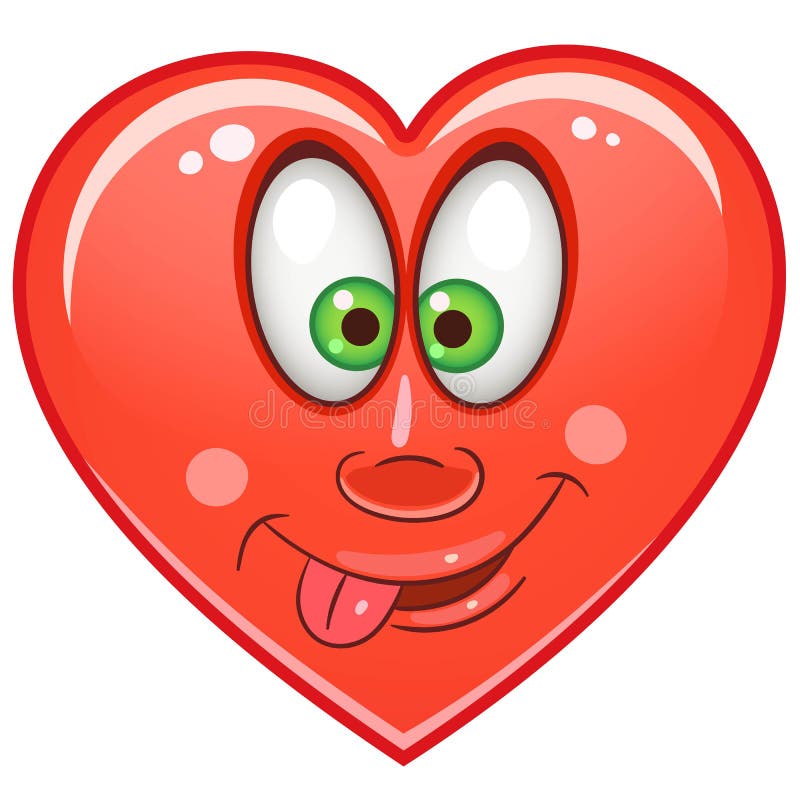 Emoticons Smiley Emoji Del Corazón Ilustración del Vector - Ilustración ...