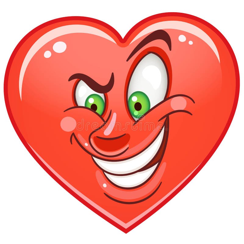 Emoticons Smiley Emoji Del Corazón Ilustración del Vector - Ilustración ...