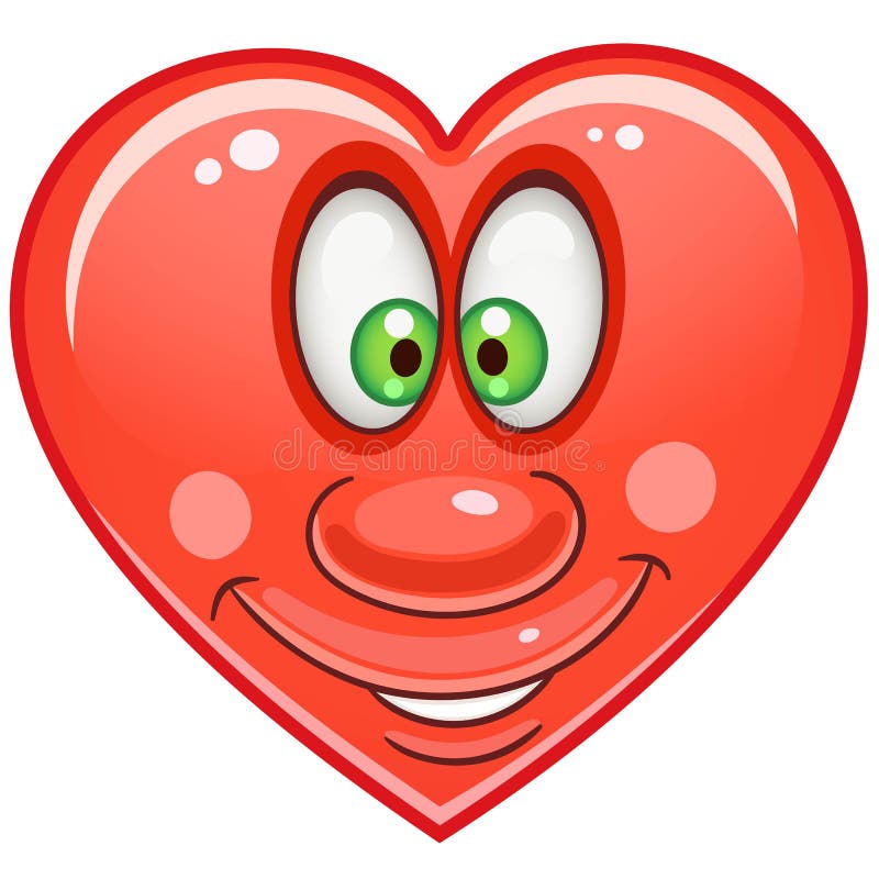 Emoticons Smiley Emoji Del Corazón Ilustración del Vector - Ilustración ...