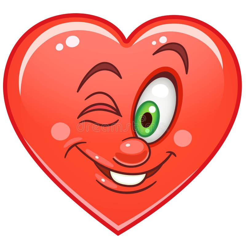 Sistema De Emoticons Rojos Del Corazón Emoji Del Vector En Fondo ...