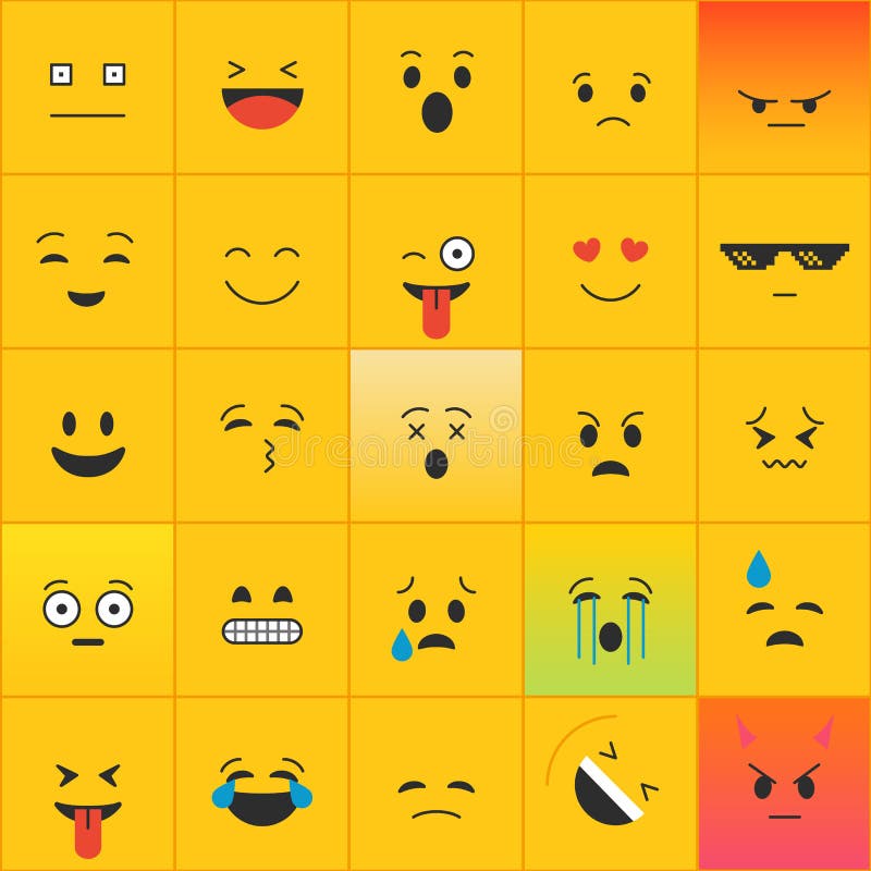 Emoticons Vector Collection. Different Emoji Stock Vector ...