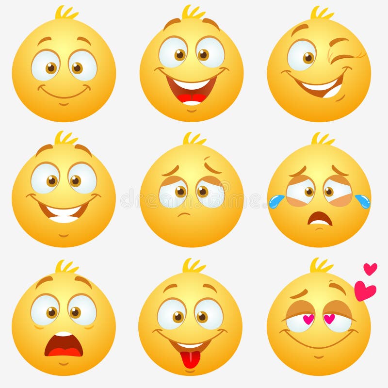 Emoties smilies vector illustratie. Illustration of leuk - 40967931