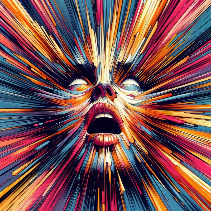 Emotion Bold Expression Visuals Thick Confident Strokes of Color Stock ...