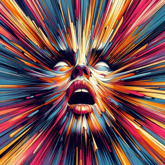 Emotion Bold Expression Visuals Thick Confident Strokes of Color Stock ...