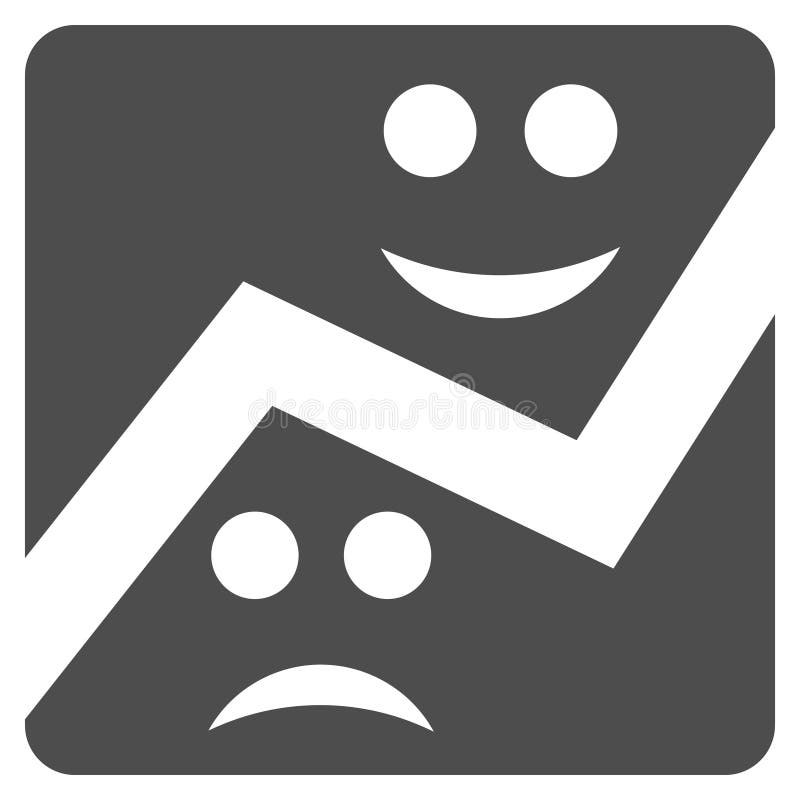 Emotion Chart Flat Icon stock vector. Illustration of chart - 126141754