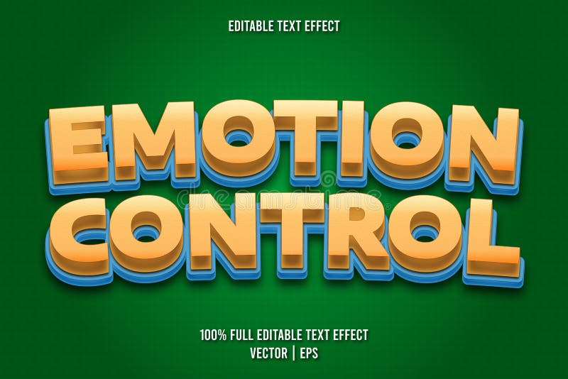 Emotion Control Editable Text Effect Comic Style Stock Vector ...