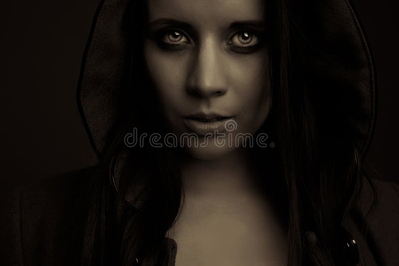 Emotion Expression Dark Girl Face Stock Photo - Image of black ...