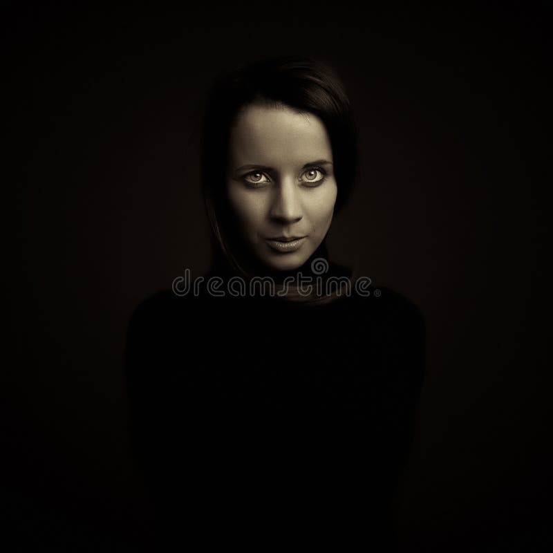 Emotion Expression Dark Girl Face Stock Photo - Image of lady ...