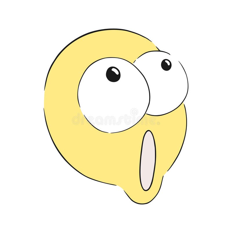 Emotion Face with Open Mouth Stock Vector - Illustration of happy ...