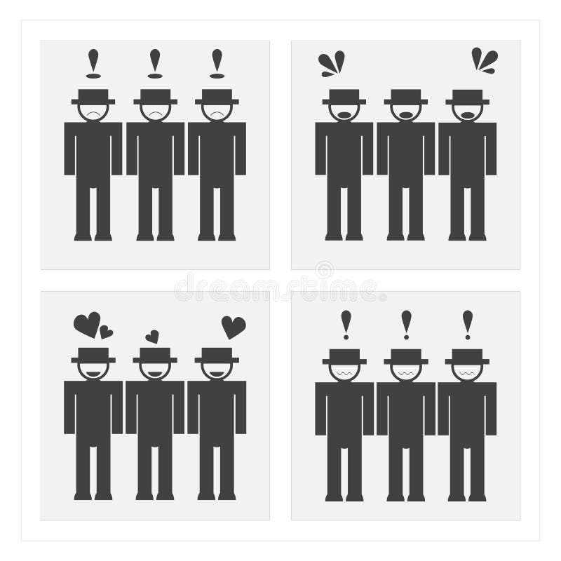 Emotion Feeling Pictogram stock vector. Illustration of sira - 63551640