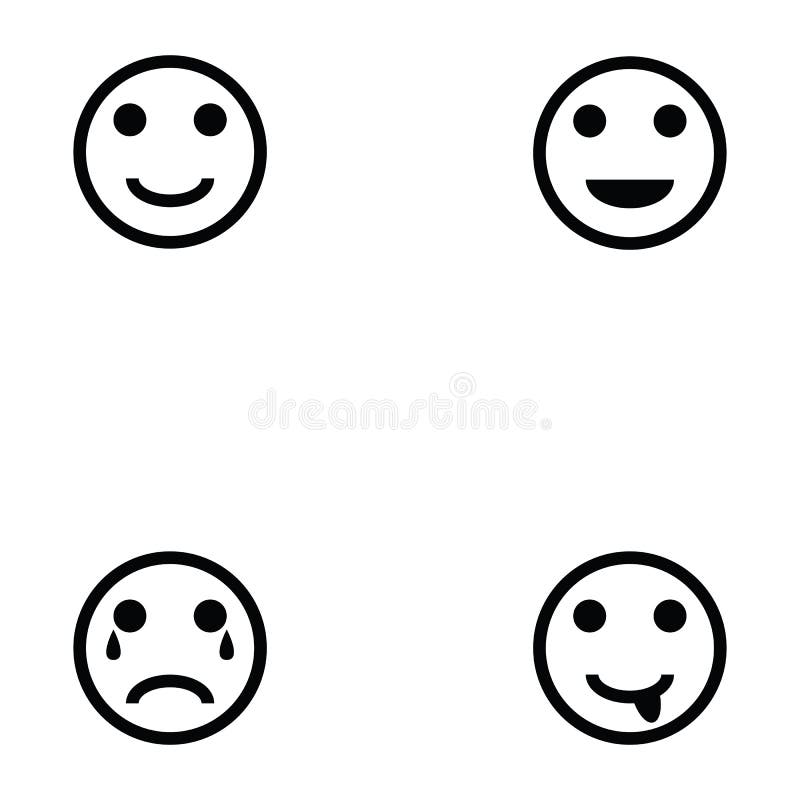 Emotion icon set stock vector. Illustration of angry - 107348415