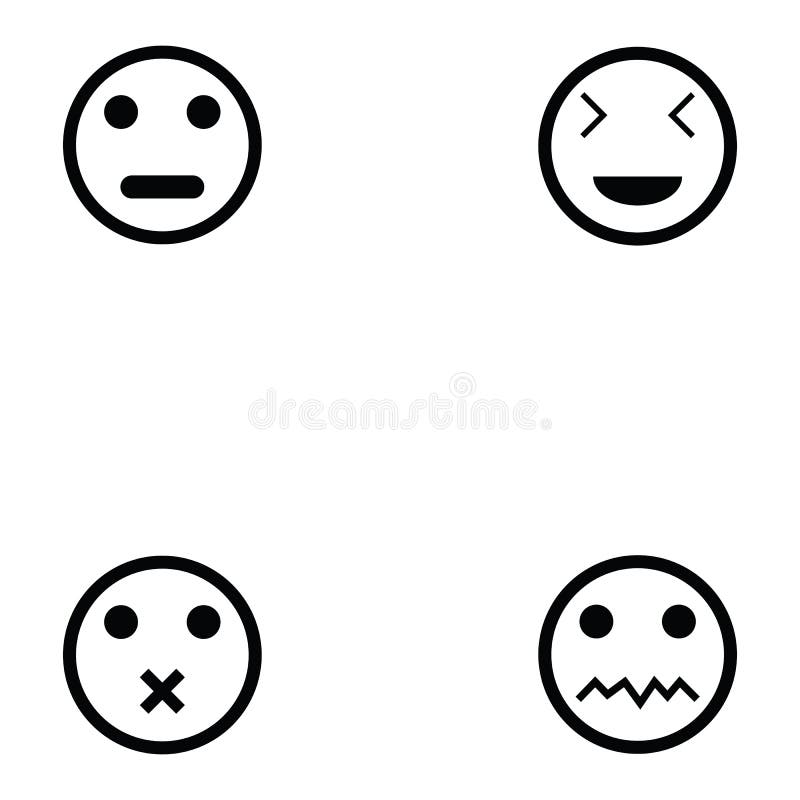 Emotion icon set stock vector. Illustration of person - 107348538