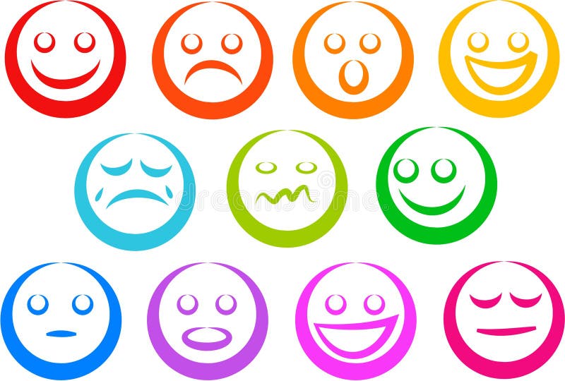 Emotion Icons stock vector. Illustration of emoticons, expressions - 204831