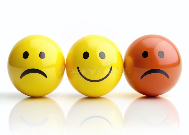 Emotion Icons Positive Neutral and Negative Smiley Faces for Diverse ...