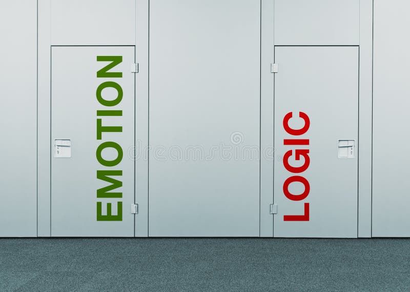 Emotion or Logic, Concept of Choice Stock Image - Image of concern ...