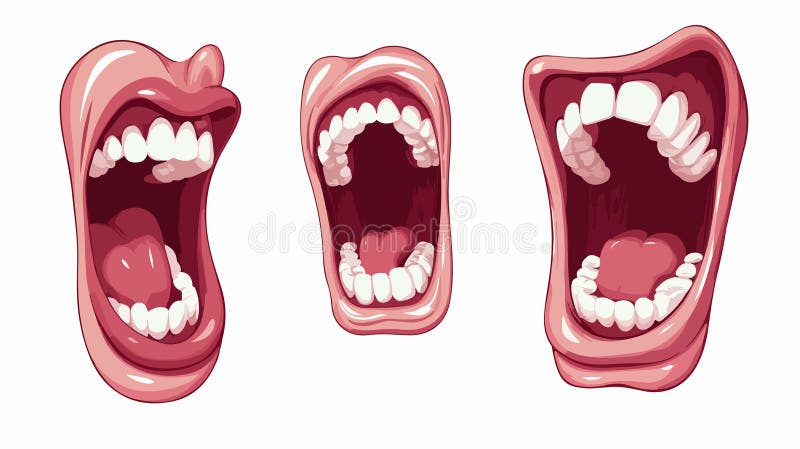 Emotion of Loud Laughter in Vector Illustration. Stock Vector ...