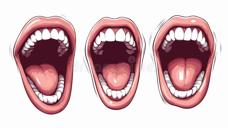 Emotion of Loud Laughter in Vector Illustration. Stock Vector ...