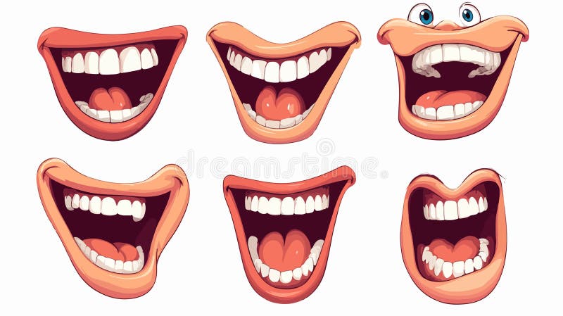 Emotion of Loud Laughter in Vector Illustration. Stock Vector ...
