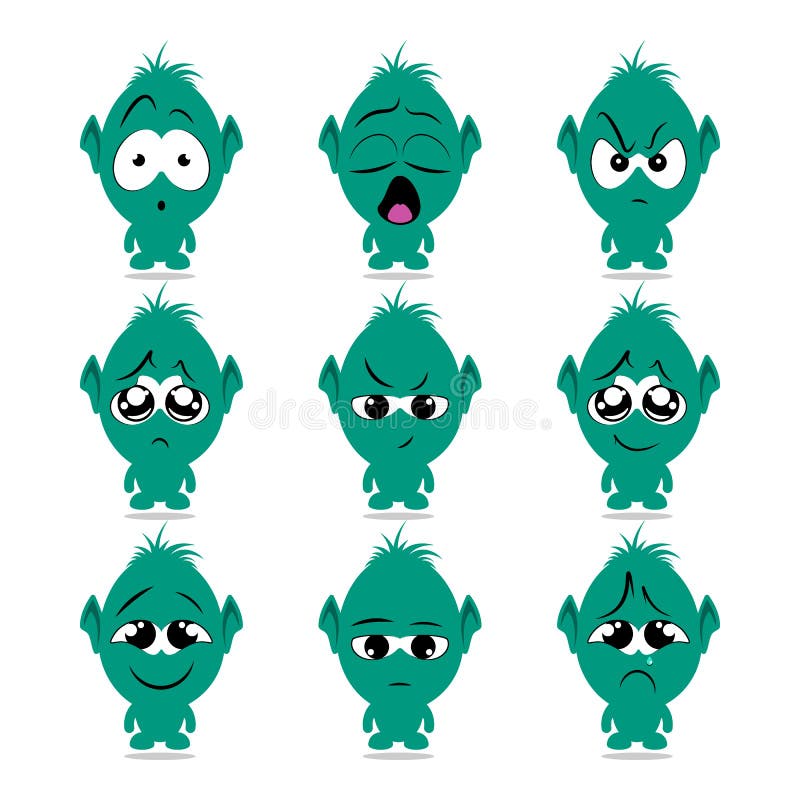 Emotion monster vector stock vector. Illustration of creature - 104586050