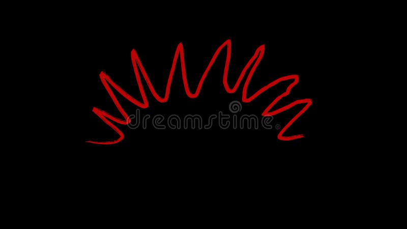 Shock Doodle Red Color Animation Effect Stock Video - Video of bright ...