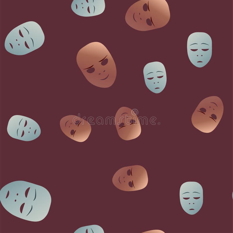 Silver Theatrical Masks Stock Illustrations – 202 Silver Theatrical ...