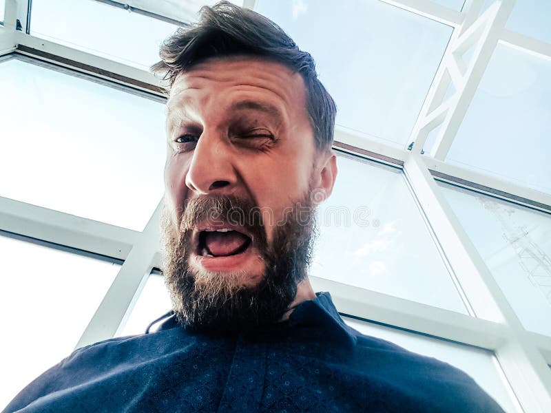 Emotional Baffled the Man Looking Off To the Side Stock Photo - Image ...