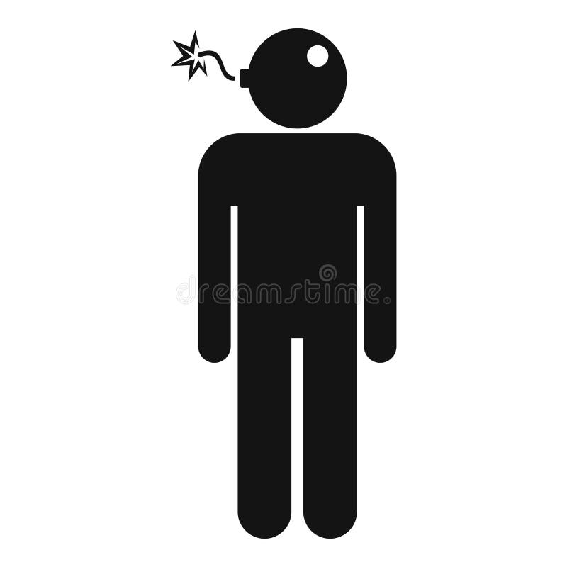 Manic Bipolar Disorder Icon, Simple Style Stock Vector - Illustration ...