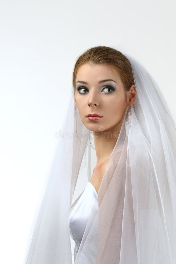 Emotional bride stock image. Image of posing, serenity - 18888291