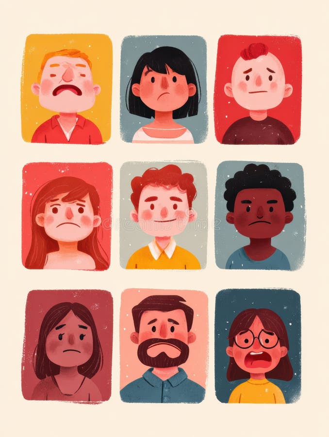 Emotional Check-in Guide Featuring Diverse Characters Expressing ...