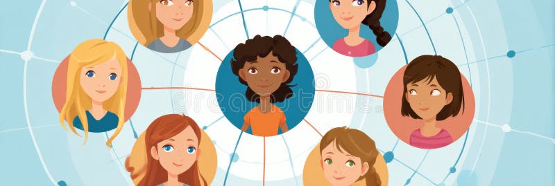 Emotional Circle Support Map Showcasing Young Patients Connected ...