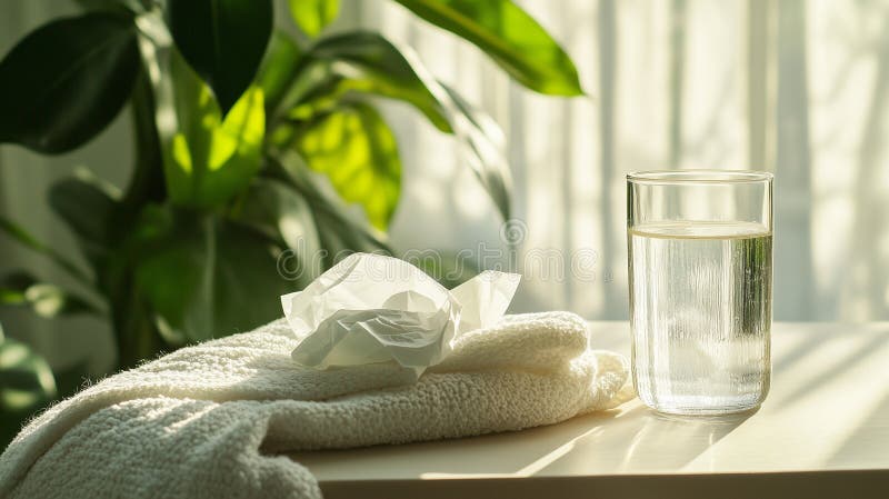 Emotional Comfort: Hands Holding Tissues in Therapy Session Stock Photo ...