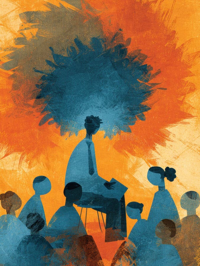 Emotional Connection of a Teacher Inspiring Students in an Abstract ...