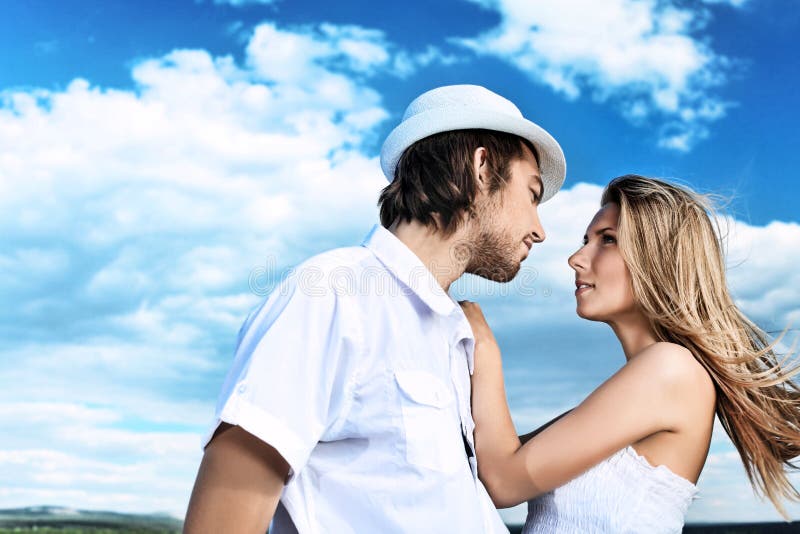 Emotional couple stock photo. Image of boyfriend, blue - 15540560