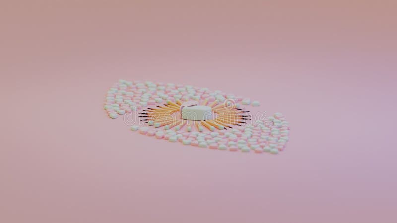 Emotional Eye Design Created with Hearts and Matches Stock Image ...