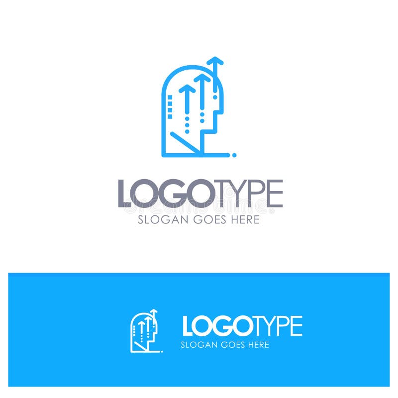 Emotional, Growth, Human, Intelligence, Mind Blue OutLine Logo with ...