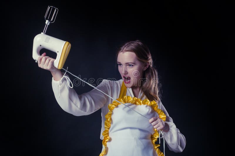 Emotional homemaker stock image. Image of occupation - 45728883