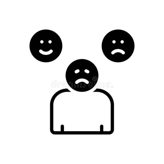 Black Solid Icon for Emotional, Sentimental and Mushy Stock Vector ...